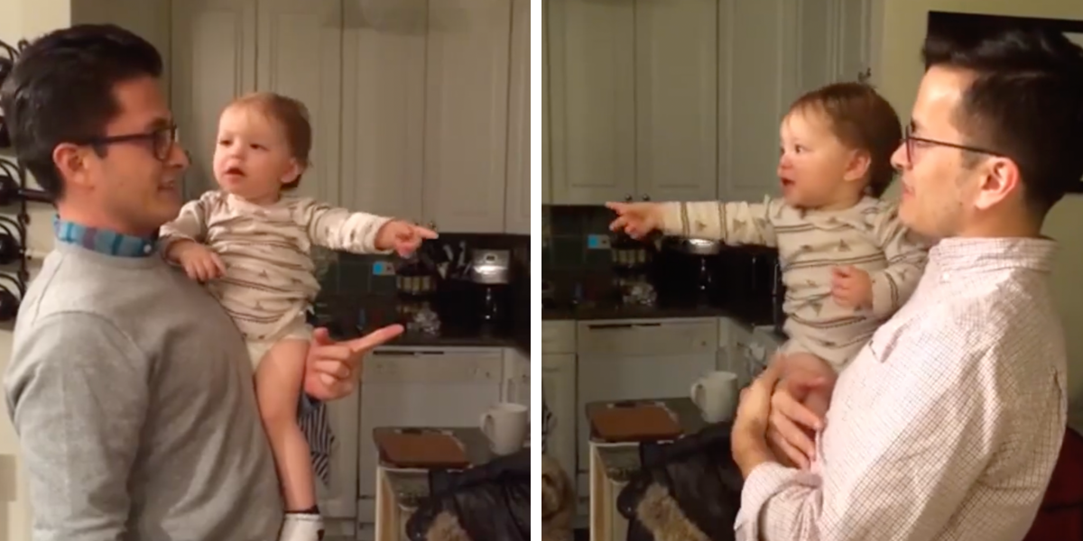 Watch a Dad and His Identical Twin Hilariously Confuse Baby in Viral Video